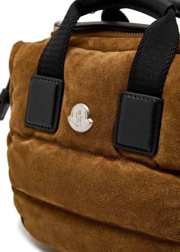 Moncler Caradoc Micro Suede Cross-body Bag - Brown