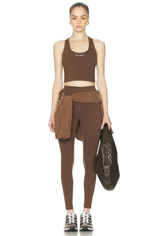 SPORTY & RICH Serif Logo Sports Tank Top