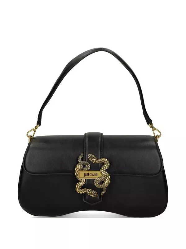 Just Cavalli Snake-detail Shoulder Bag - Black