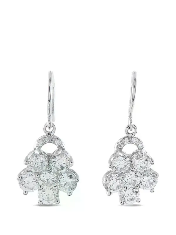 LB EXCLUSIVE Diamond Drop Earrings - Silver