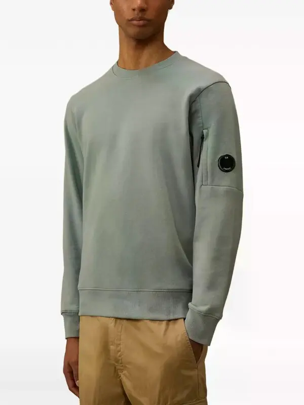 C.P. COMPANY Zip-pocket Cotton Sweatshirt - Green