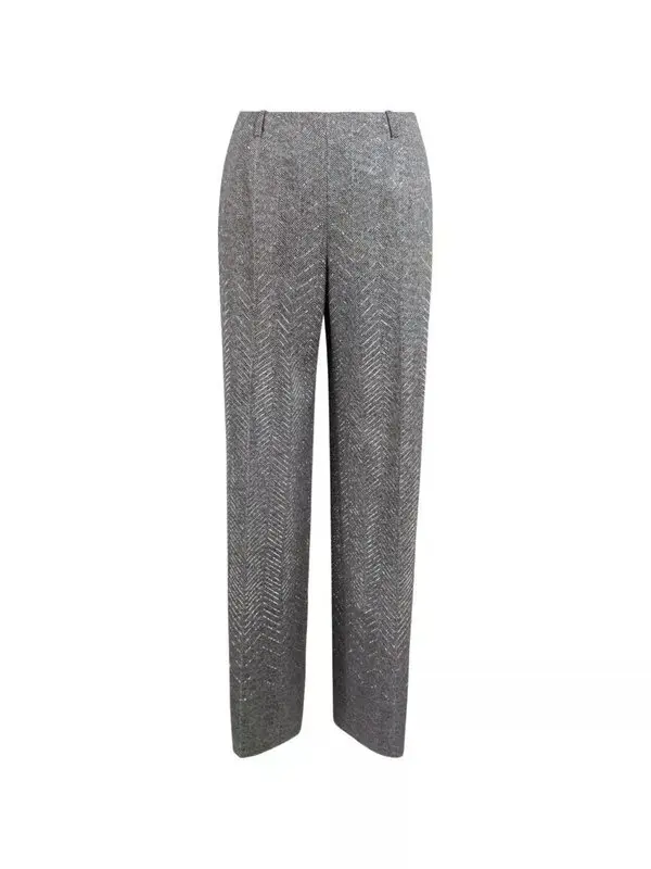 Ermanno Scervino Herringbone-pattern Belt-loop Trousers
