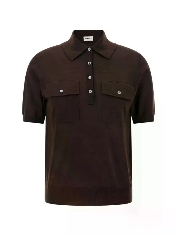 P.a.r.o.s.h Pocket Short-sleeve Polo Shirt - Brown