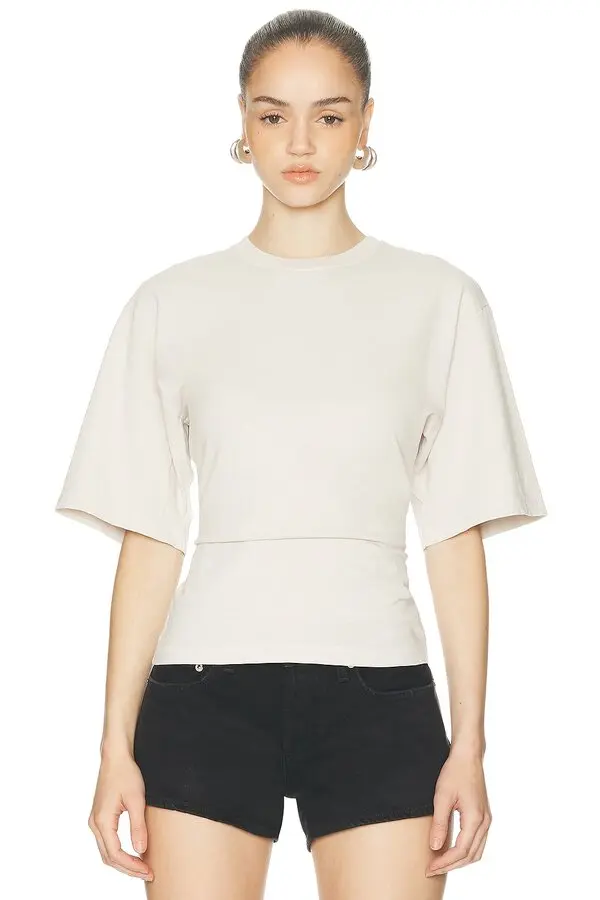AGOLDE Storey Tee Shirt - Bone