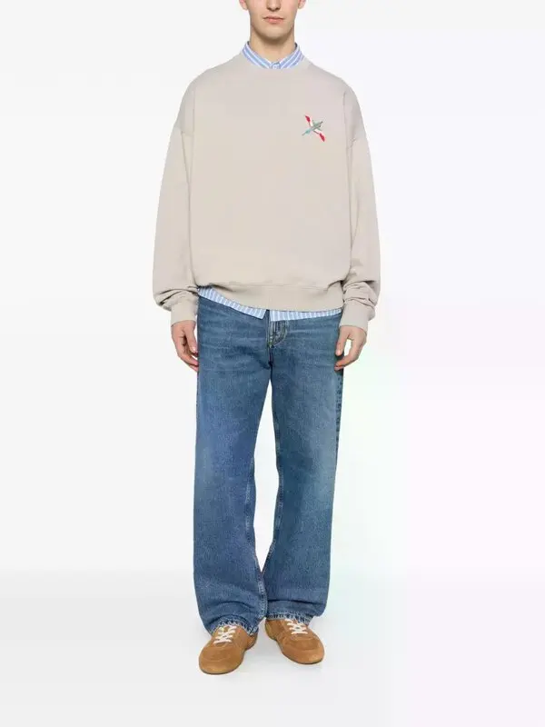 Axel Arigato Embroidered Crew-neck Sweatshirt