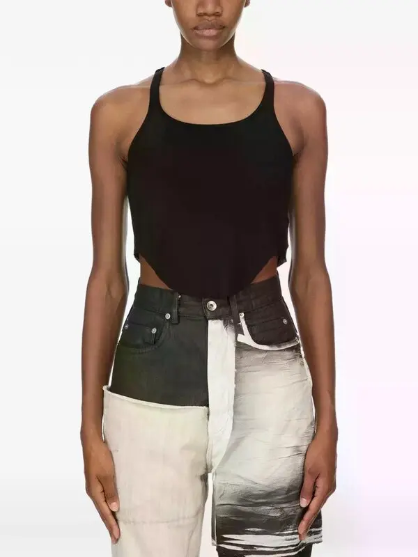 Rick Owens Sleeveless Cropped Top - Black