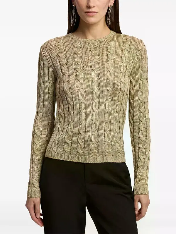 Ralph Lauren Cable-knit Crew-neck Sweater - Neutrals