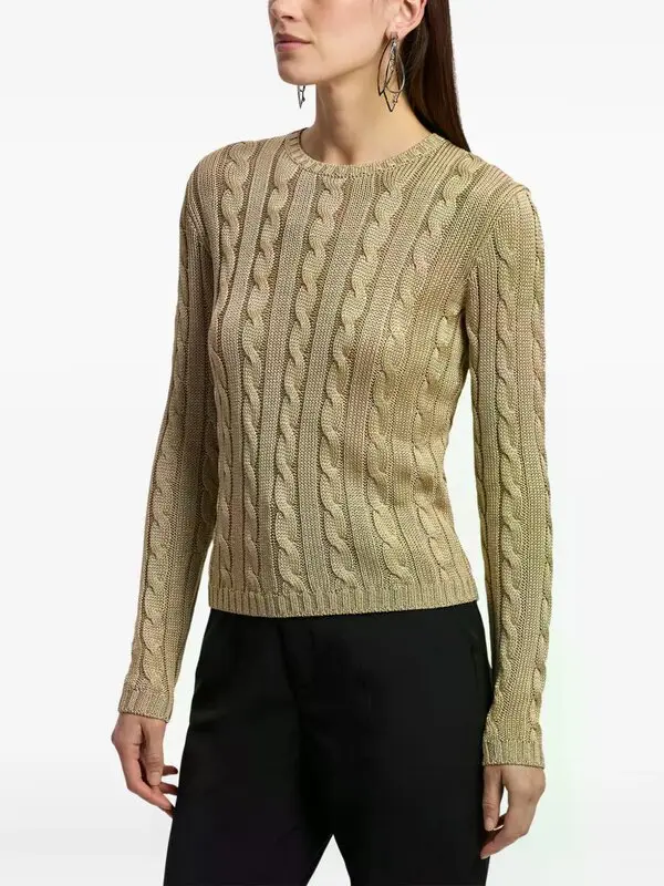 Ralph Lauren Cable-knit Crew-neck Sweater - Neutrals