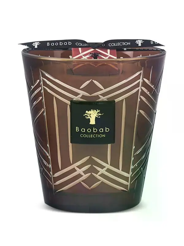 BAOBAB COLLECTION Fontenay Geometric-pattern Candle - Brown