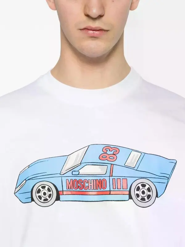 Moschino Car-print T-shirt - White