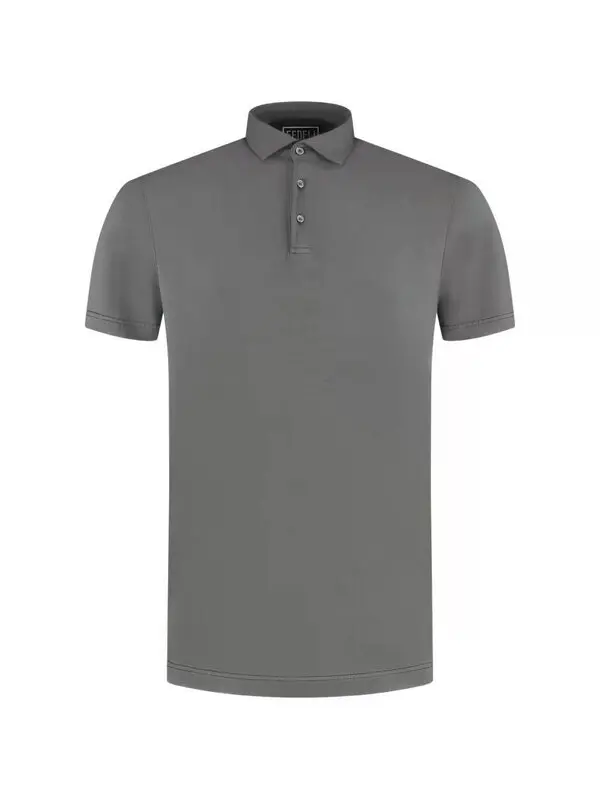 Fedeli Buttoned Polo Shirt - Grey