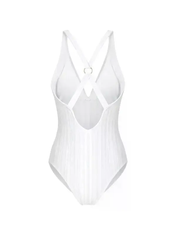 Michael Kors Cross-back Ring One-piece Swimsuit