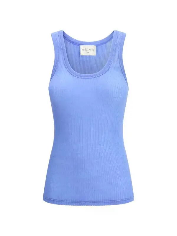FORTE_FORTE Ribbed Wool Top - Blue