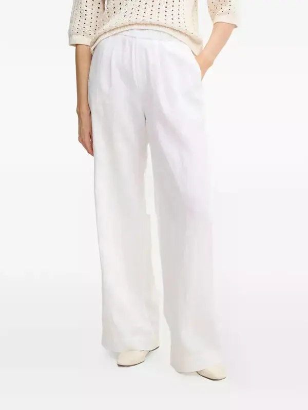 OUI Wide Leg Linen Trousers
