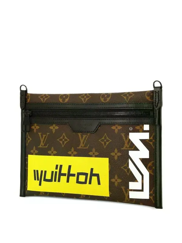 LOUIS VUITTON 2019 Double Flat Monogram Messenger Bag