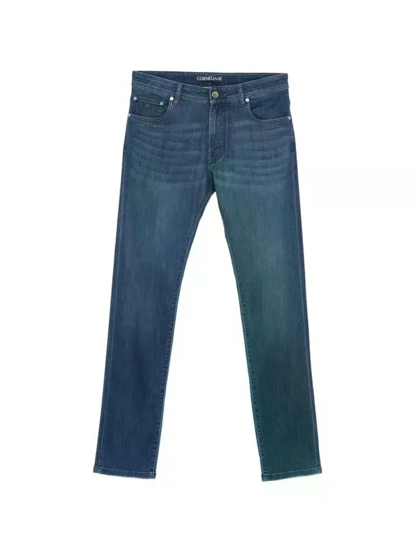 Corneliani Logo Patch Denim Jeans
