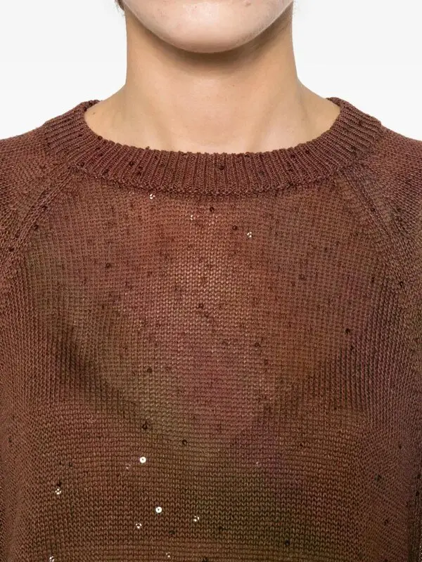Brunello Cucinelli Sequin Embellished Jersey Top