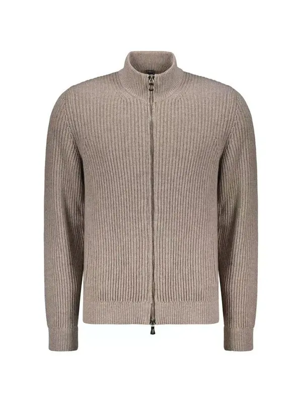 Fedeli High Collar Zip Cardigan