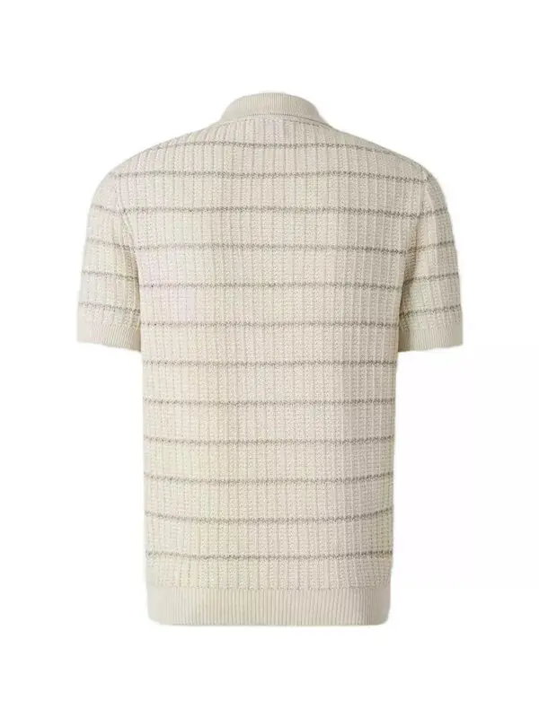 Brioni Striped Knit T-shirt - Neutrals