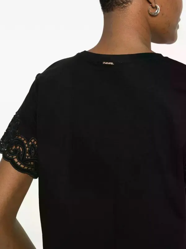 TWINSET Lace Detail T-shirt - Black