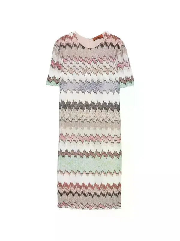 Missoni Zigzag Short-sleeve Dress - Neutrals