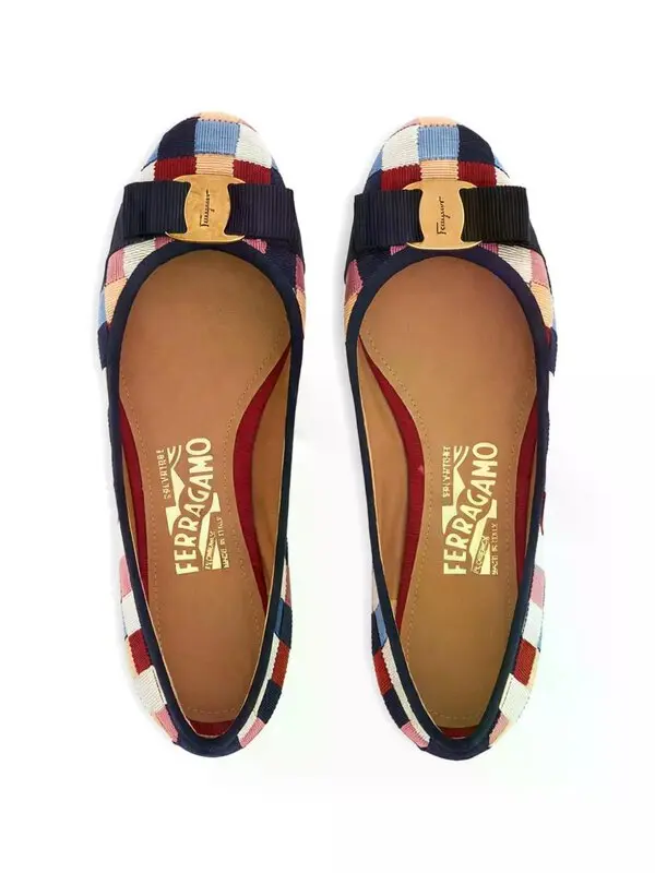FERRAGAMO Woven Ballet Flats