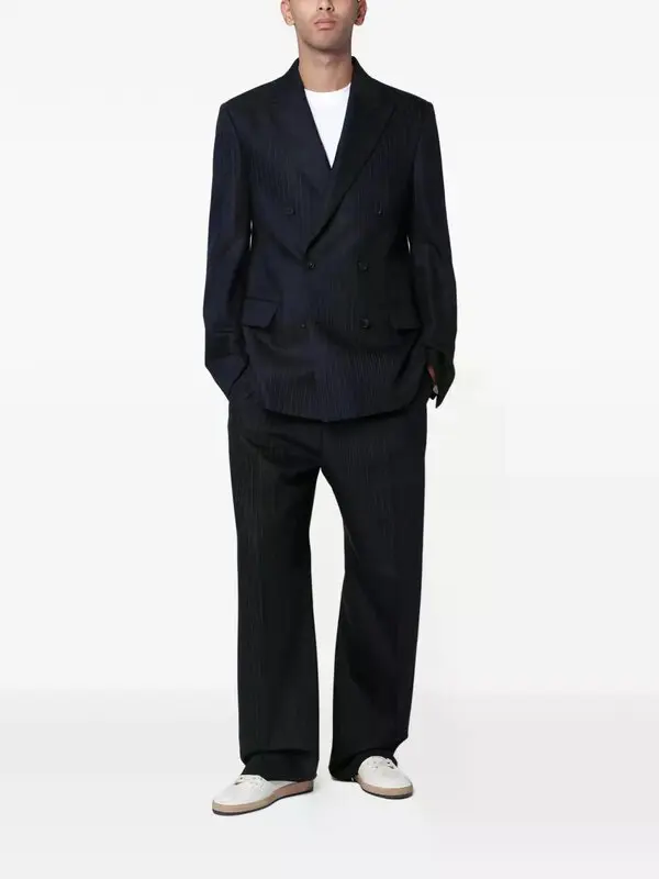 GOLDEN GOOSE Pinstripe Double-breasted Suit Jacket