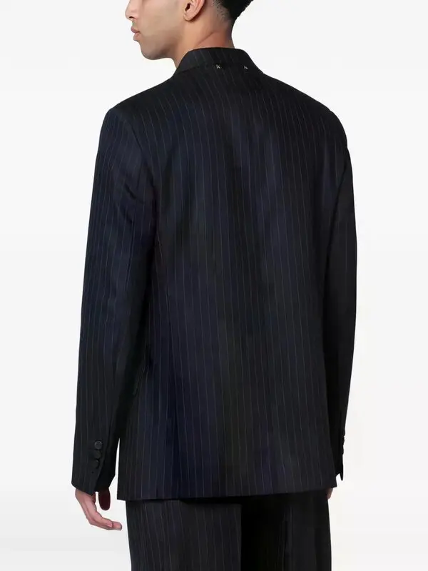 GOLDEN GOOSE Pinstripe Double-breasted Suit Jacket