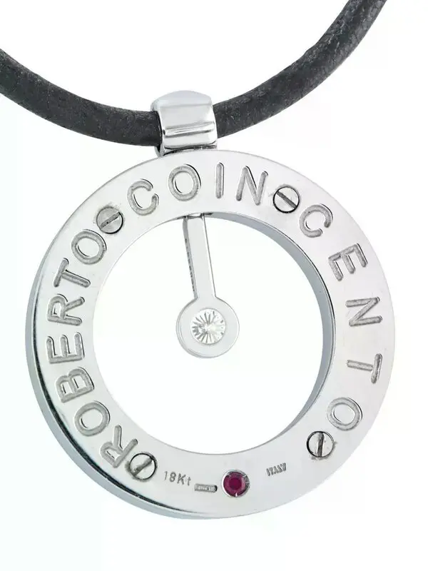 Roberto Coin 18k White Gold Diamond And Ruby Necklace