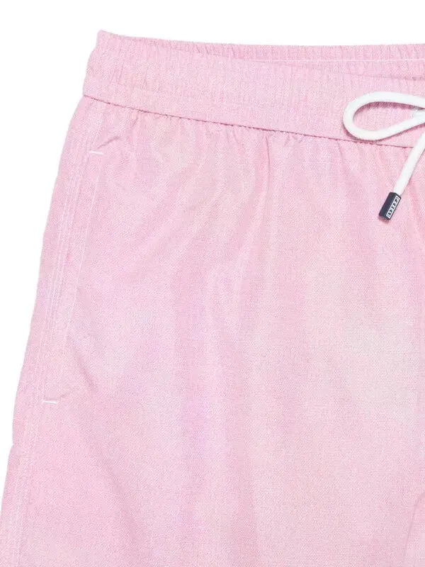 Fedeli Drawstring Beach Shorts - Pink
