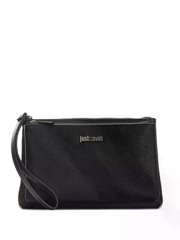 Just Cavalli Logo-detail Clutch - Black