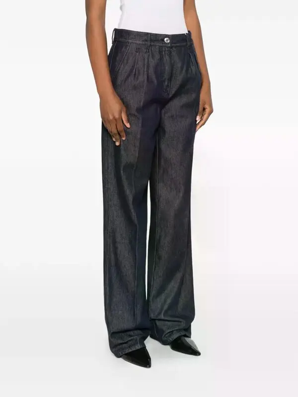 Max Mara Cotton Pleated Jeans