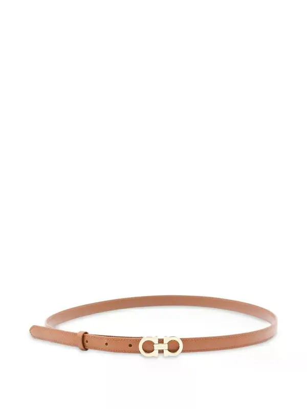 FERRAGAMO Logo-buckle Leather Belt - Neutrals