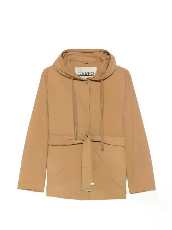 Herno Hooded Tie-fastening Jacket