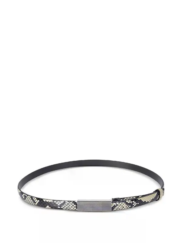 Khaite Empire Croc Effect Belt - Black