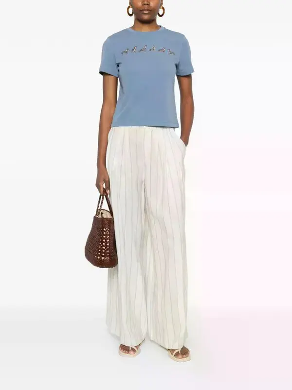 ELEH Striped Wide-leg Trousers