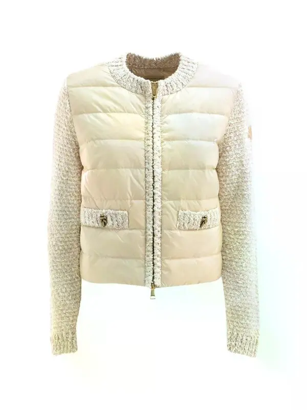 Moncler Quilted-panel Jacket - Neutrals