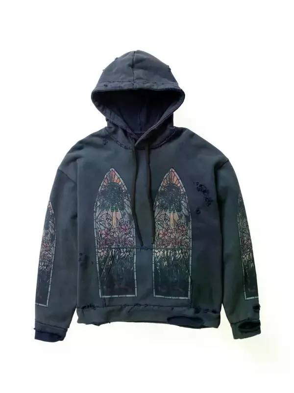 WHO DECIDES WAR Cotton Hoodie - Blue