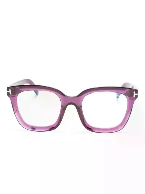 TOM FORD Square Frame Glasses - Purple