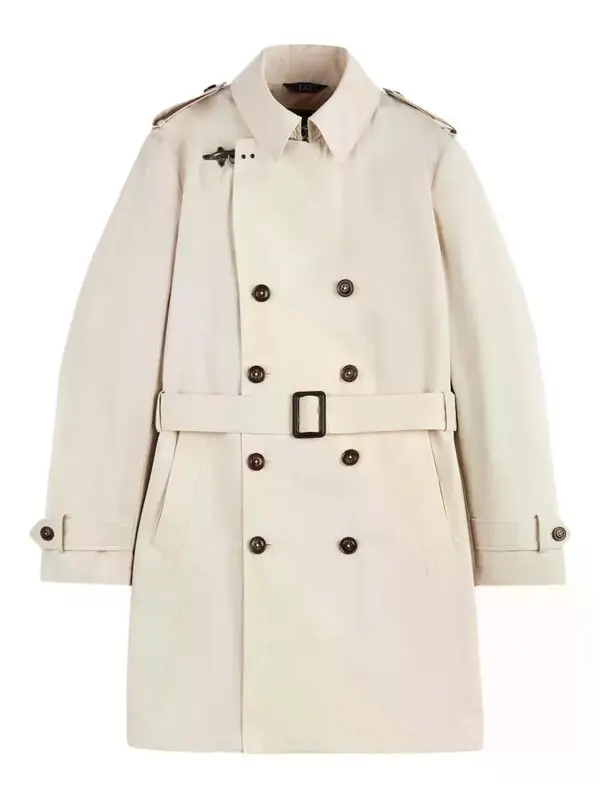 FAY Belted Trench Coat - Neutrals
