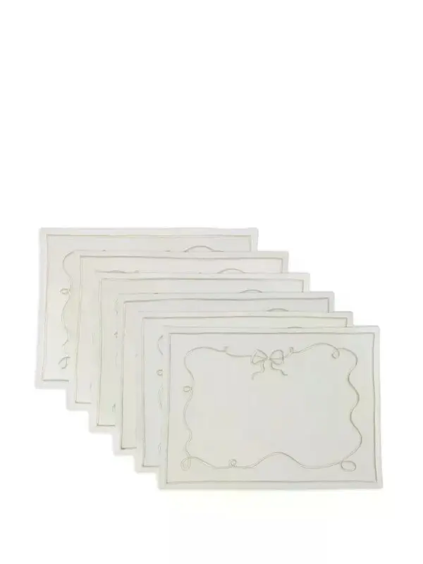 BAMBAH Bow-charm Placemats - Neutrals