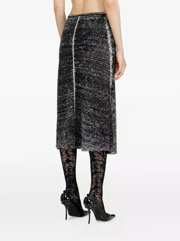 DIESEL® M-livette Midi Skirt With Twisted Waist