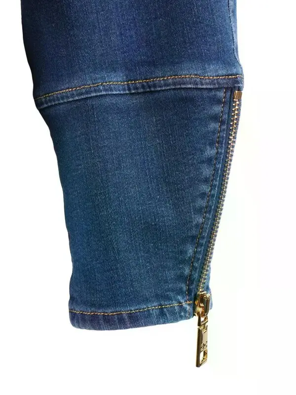 Elisabetta Franchi Denim Jacket With Crossover Laces