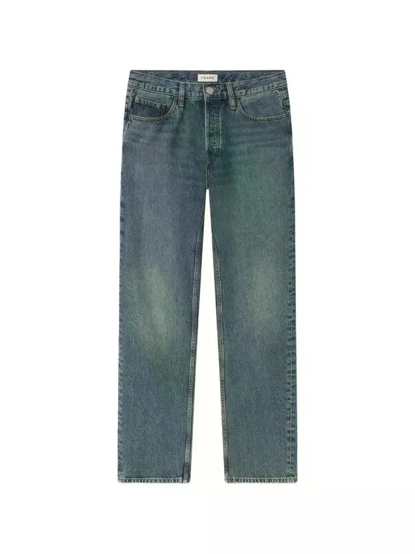 FRAME Buttoned Denim Jeans - Blue