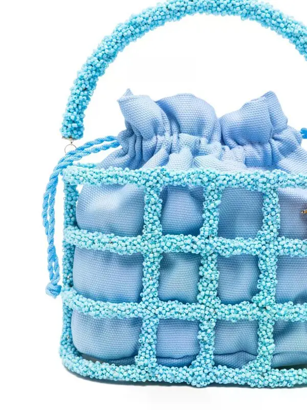 Rosantica Mini Beaded Floral Tote Bag