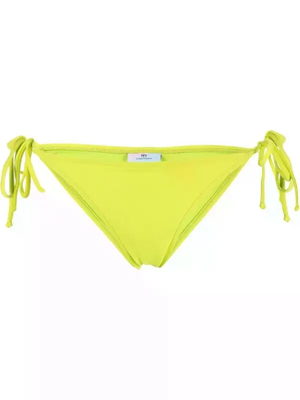 CHIARA FERRAGNI Logo-patch Bikini Bottoms - Green
