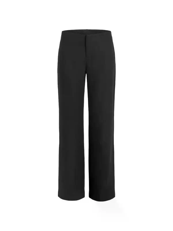 REFORMATION Vida Low Rise Linen Trousers - Black