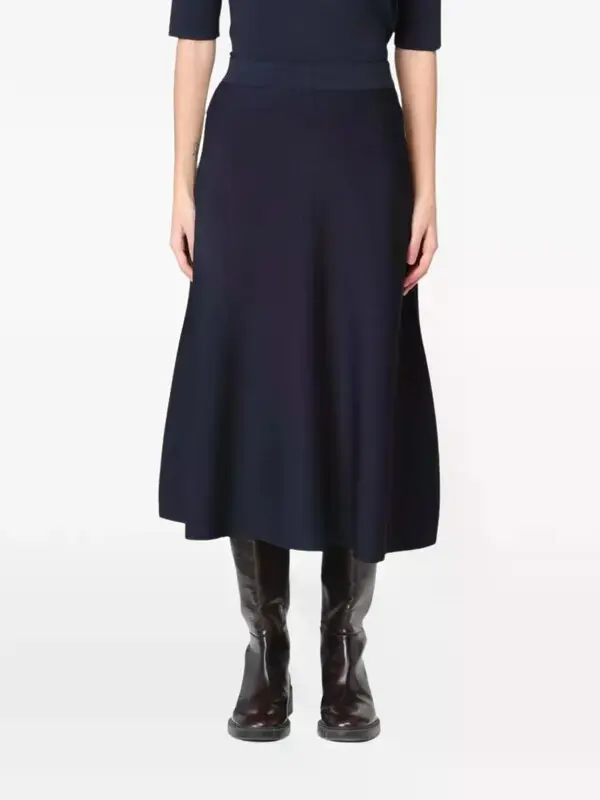 Max Mara Knitted A-line Midi Skirt
