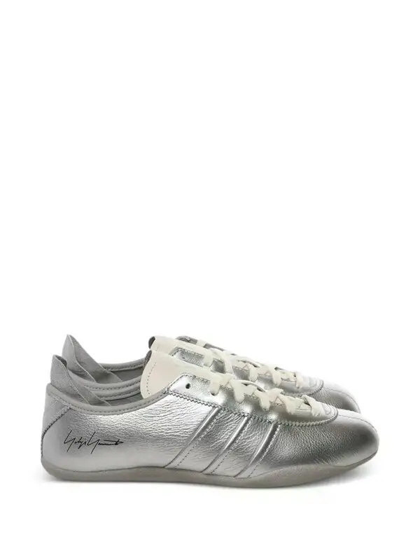 Y3 Tokyo Metallic Leather Sneakers - Silver
