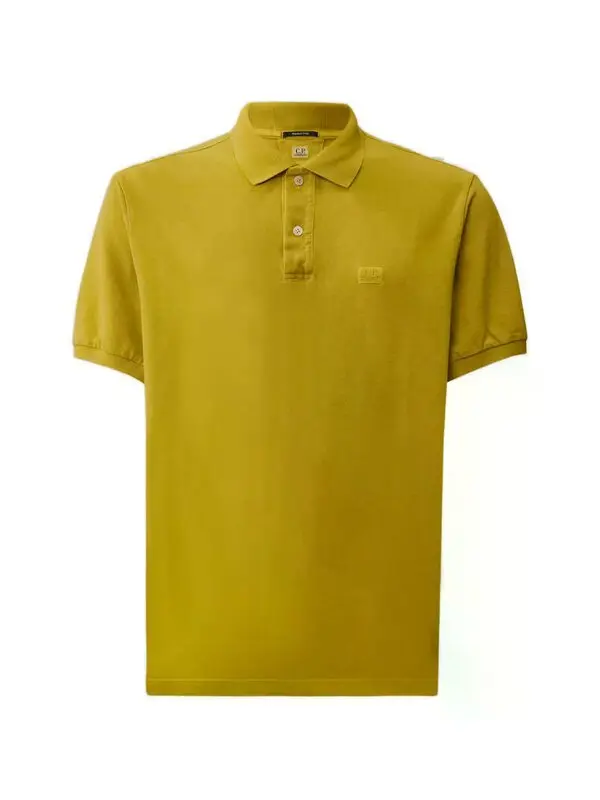 C.P. COMPANY 24/1 Piquet Short Sleeve Polo - Yellow